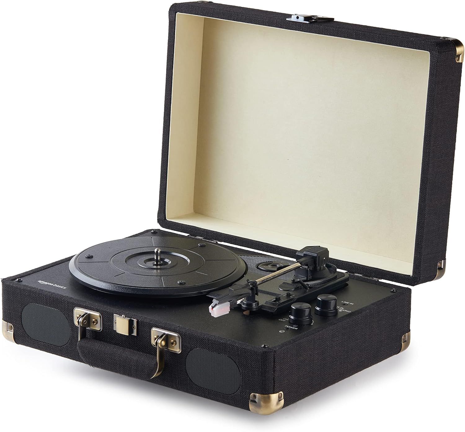 Refurbished Amazon Portable Suitcase Vinyl Turntable Record Player with ...