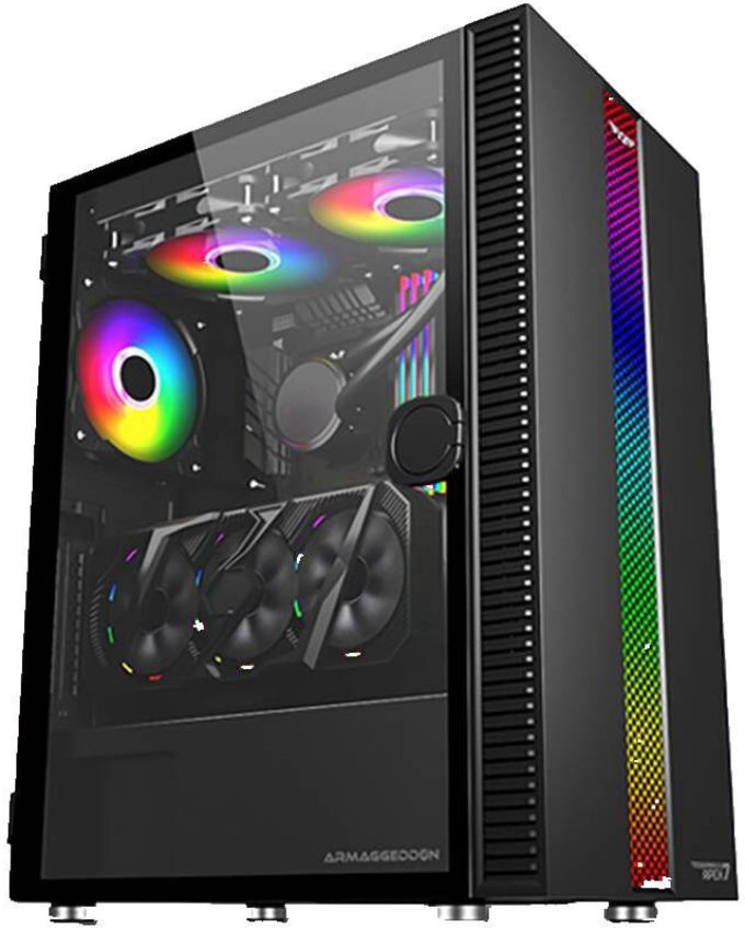 Refurbished Armaggeddon Tessaraxx Apex 7 RGB Strip Tempered Glass ATX ...