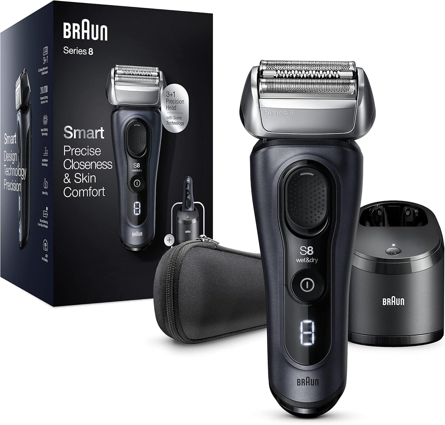Refurbished Braun Series 8 8453cc Wet & Dry Shaver with 4-in-1 ...