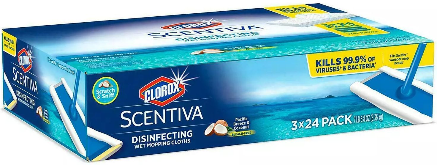 Refurbished Clorox Scentiva Wet Pad Refills Pacific Breeze Coconut 24 ...
