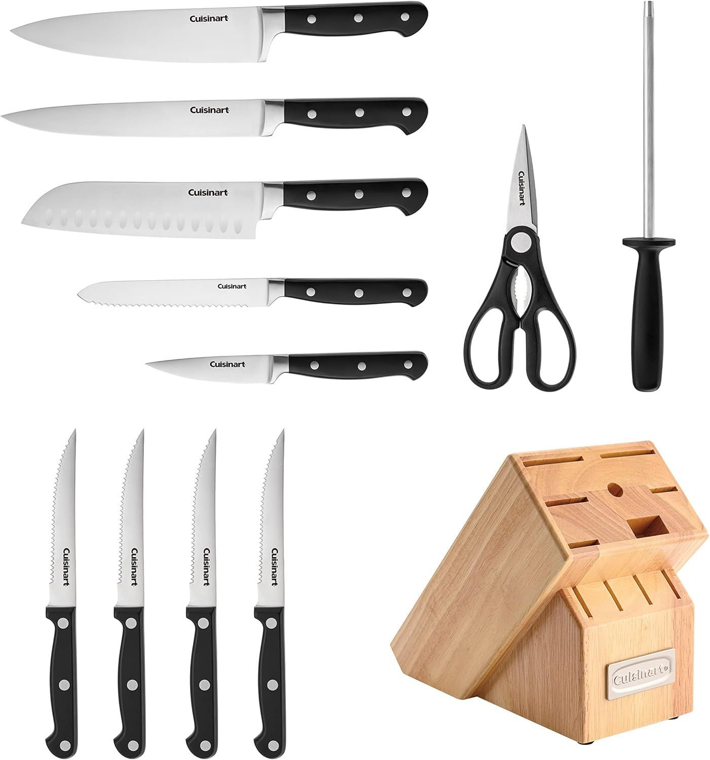 Refurbished Cuisinart C77TR-12P3 Classic Triple Rivet Knife Block Set ...