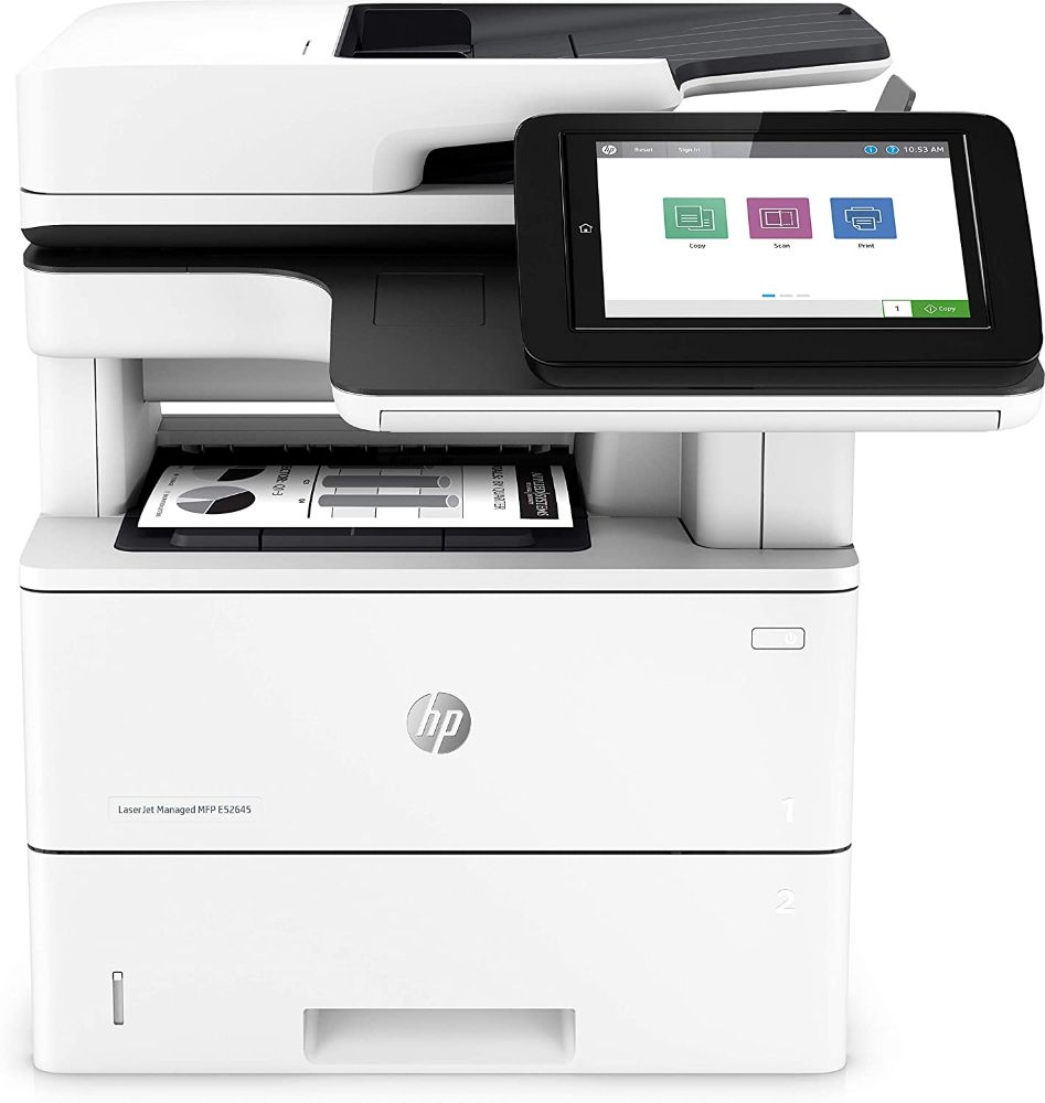 Refurbished HP LaserJet Managed MFP E52645dn Monochrome Printer | Reebelo