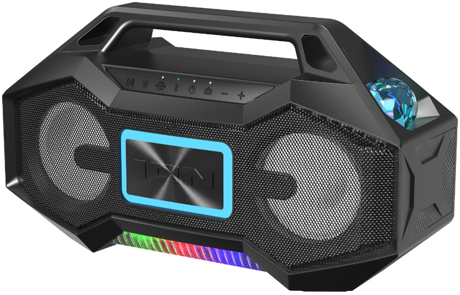 Refurbished ION Party Rocker Go High-Power Portable Boombox with Party ...