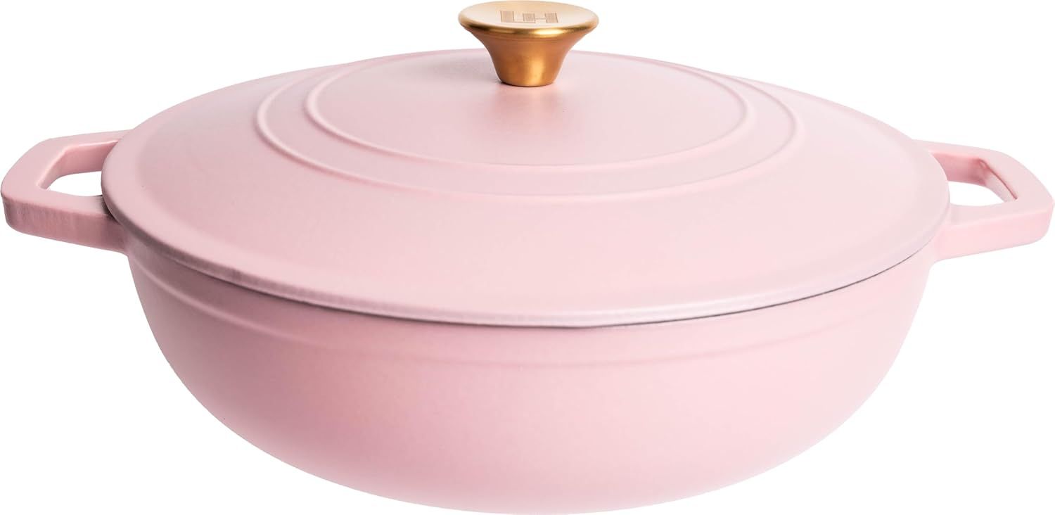 Refurbished Lexi Home Cast Iron Enameled Dutch Oven Pot with Lid (5 ...