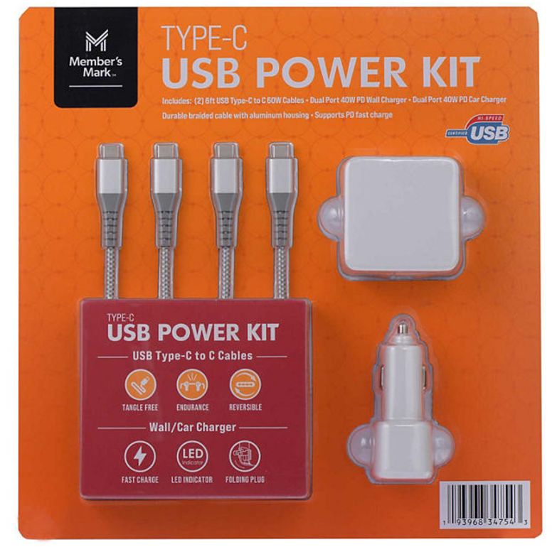 Refurbished Member's Mark Type-C USB Power Kit | Reebelo