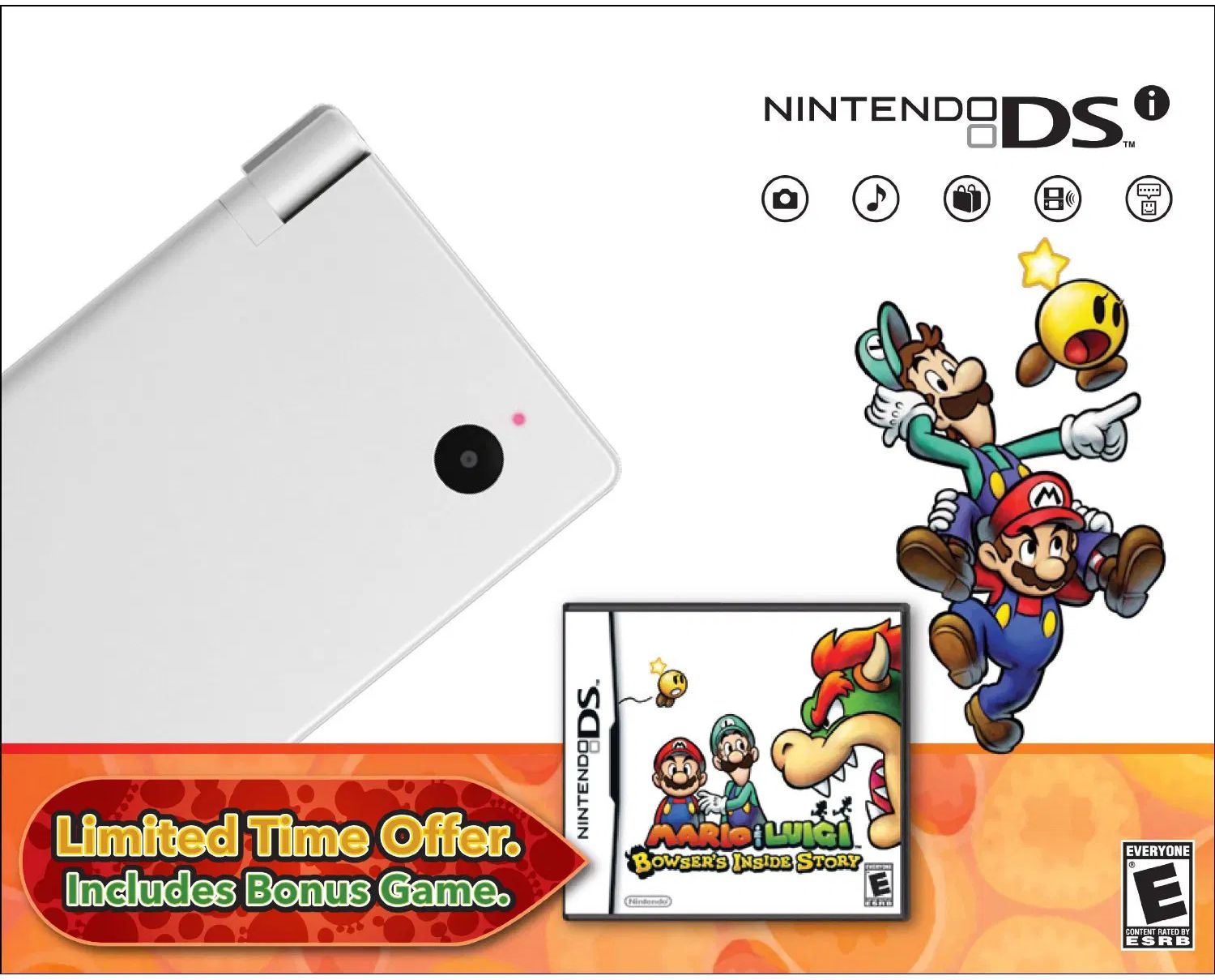 Refurbished Nintendo DSi Gaming Console with Mario & Luigi: Bowser's ...