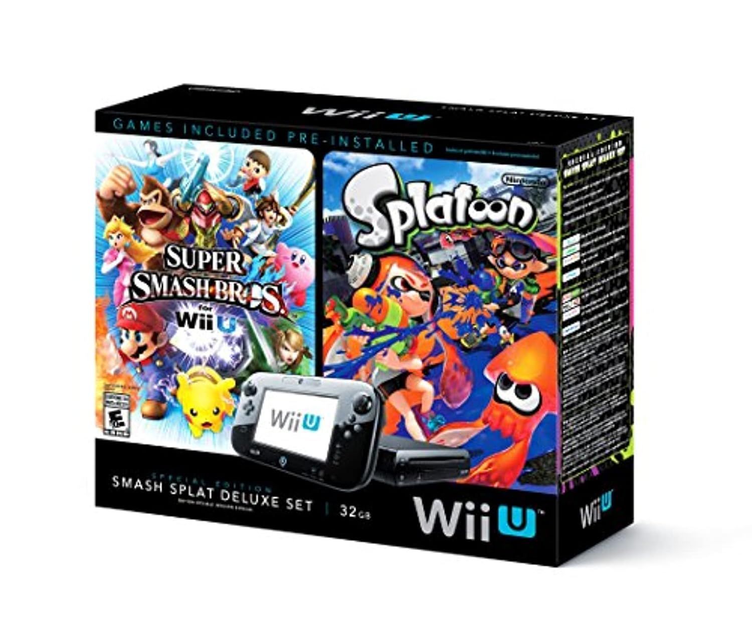 Refurbished Nintendo Wii U Splatoon and Super Smash Bros Gaming Console ...