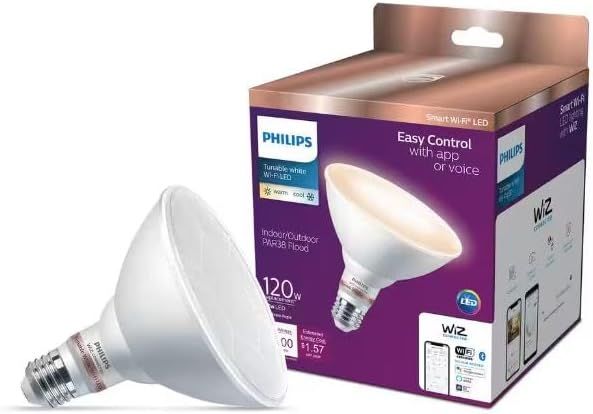 Refurbished Philips 120-Watt Equivalent PAR38 LED Smart Wi-Fi Tunable ...