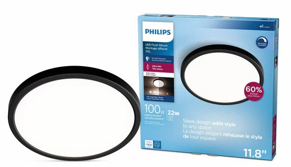 Refurbished Philips LED 22W 3000K 11.8" Super Slim Ceiling Light ...