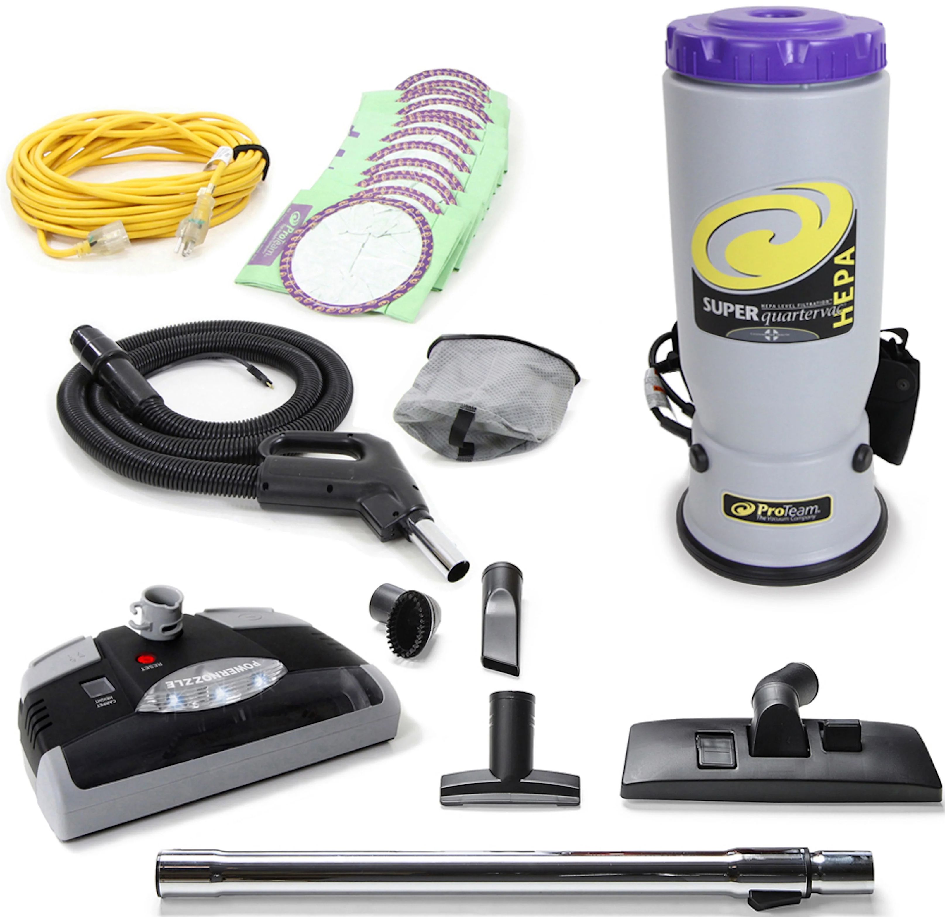 Refurbished ProTeam Super QuarterVac Commercial Backpack W/ GV Head Kit ...