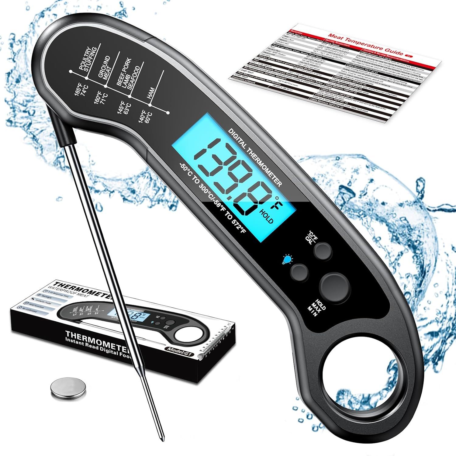 Refurbished Rouuo Digital Meat Thermometer | Reebelo