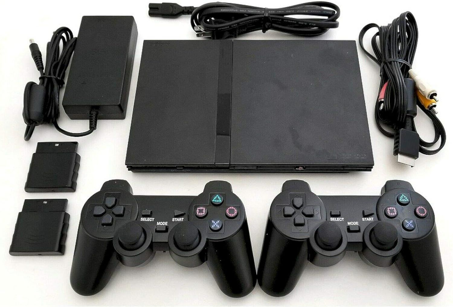 Refurbished Sony PlayStation 2 Slim Gaming Console 2 Controllers ...