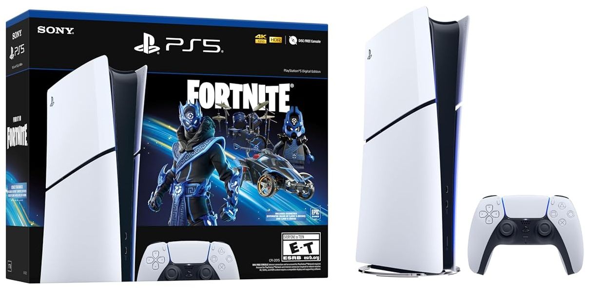 Refurbished Sony PlayStation 5 Slim Console Fortnite Cobalt Star Bundle ...