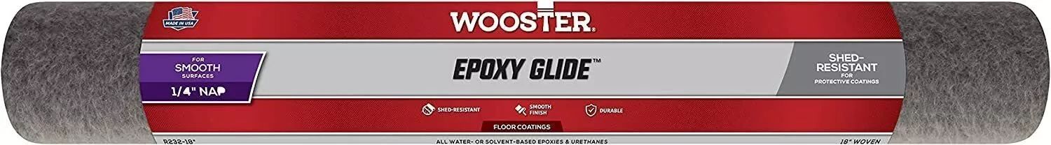 Refurbished Wooster Brush R232-18 Epoxy Glide Roller Cover 1/4 Nap 18 ...